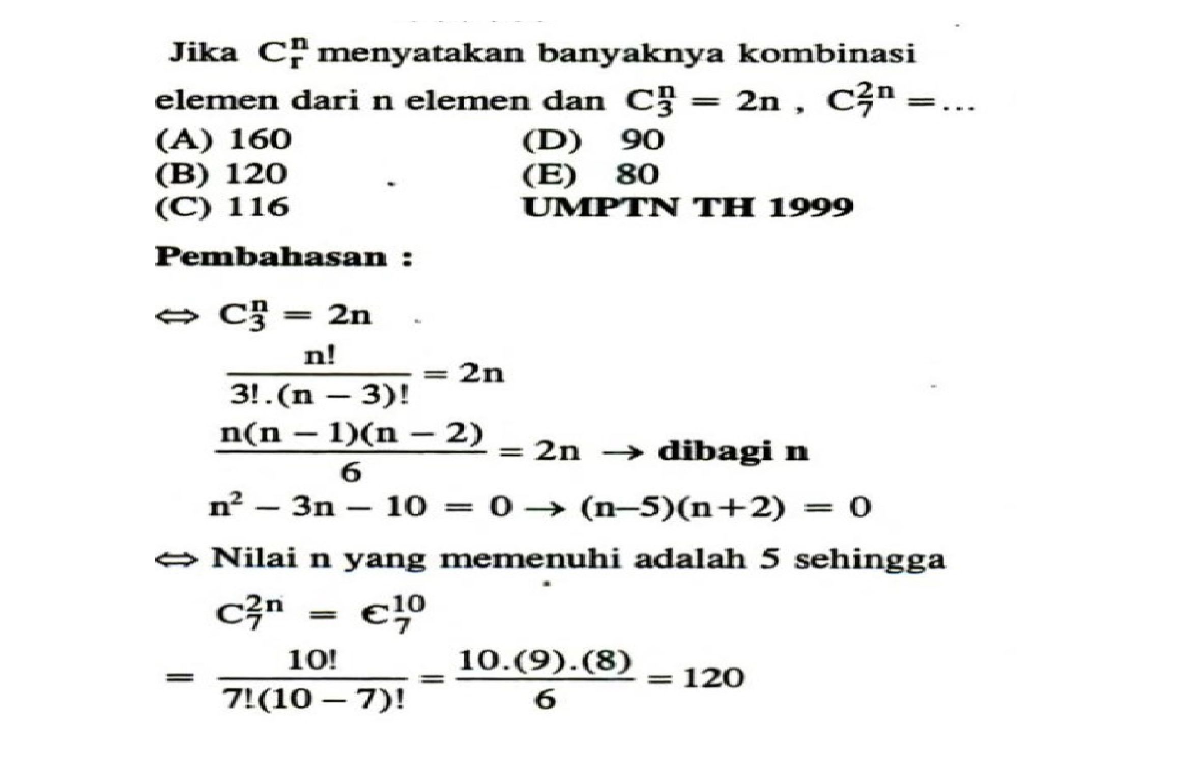 Contoh Soal Kombinasi Lengkap dengan Pembahasan Jawabannya - Semua ...