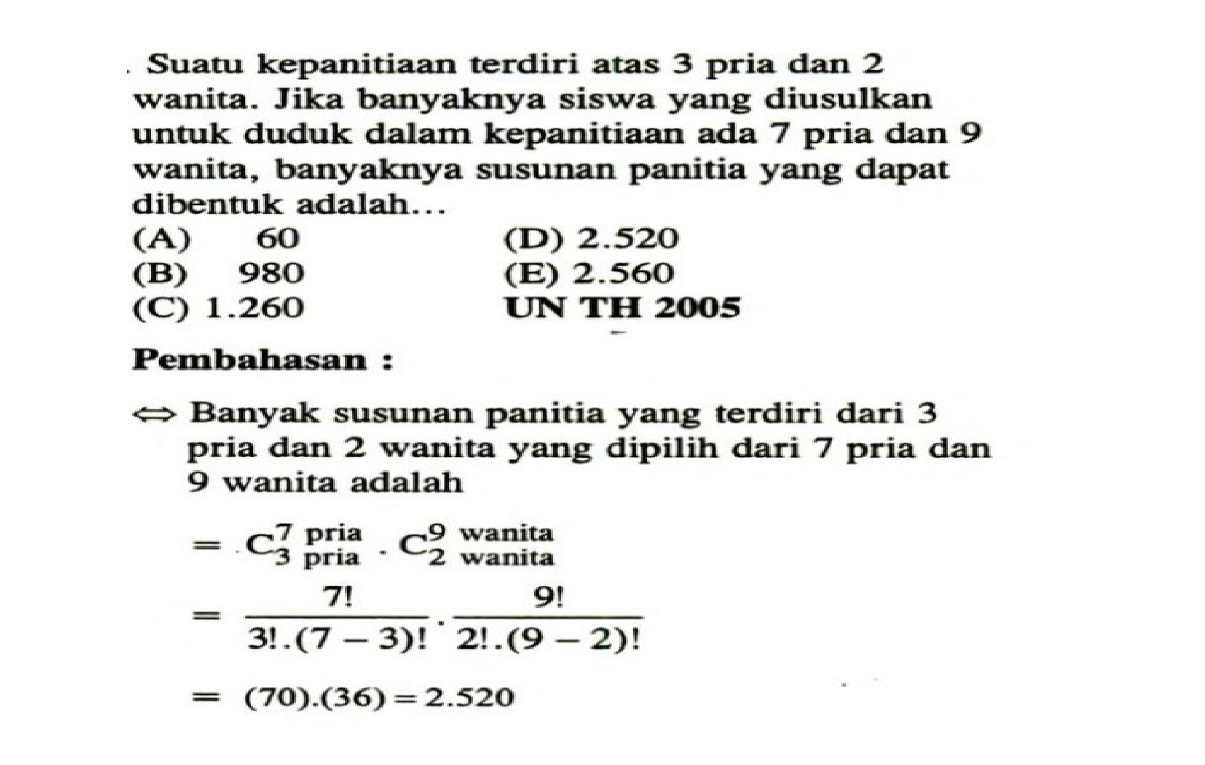 Contoh Soal Kombinasi Lengkap dengan Pembahasan Jawabannya - Semua ...