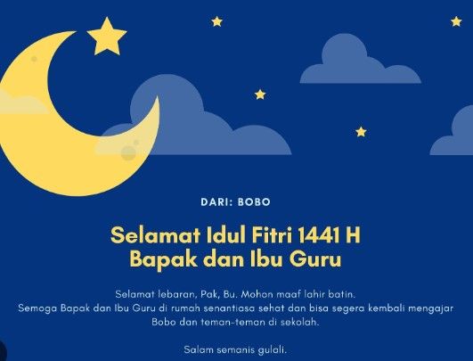 30 Contoh Kartu Ucapan Idul Fitri 1444 H, Bahasa Inggris dan Indonesia - Semua Halaman - Sonora.id