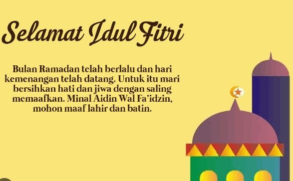 30 Contoh Kartu Ucapan Idul Fitri 1444 H, Bahasa Inggris dan Indonesia - Semua Halaman - Sonora.id