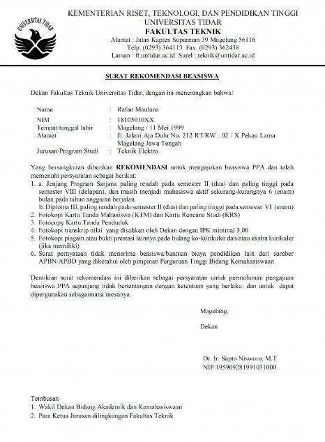 11 Contoh Surat Rekomendasi serta Format Penyusunannya, Lengkap ...