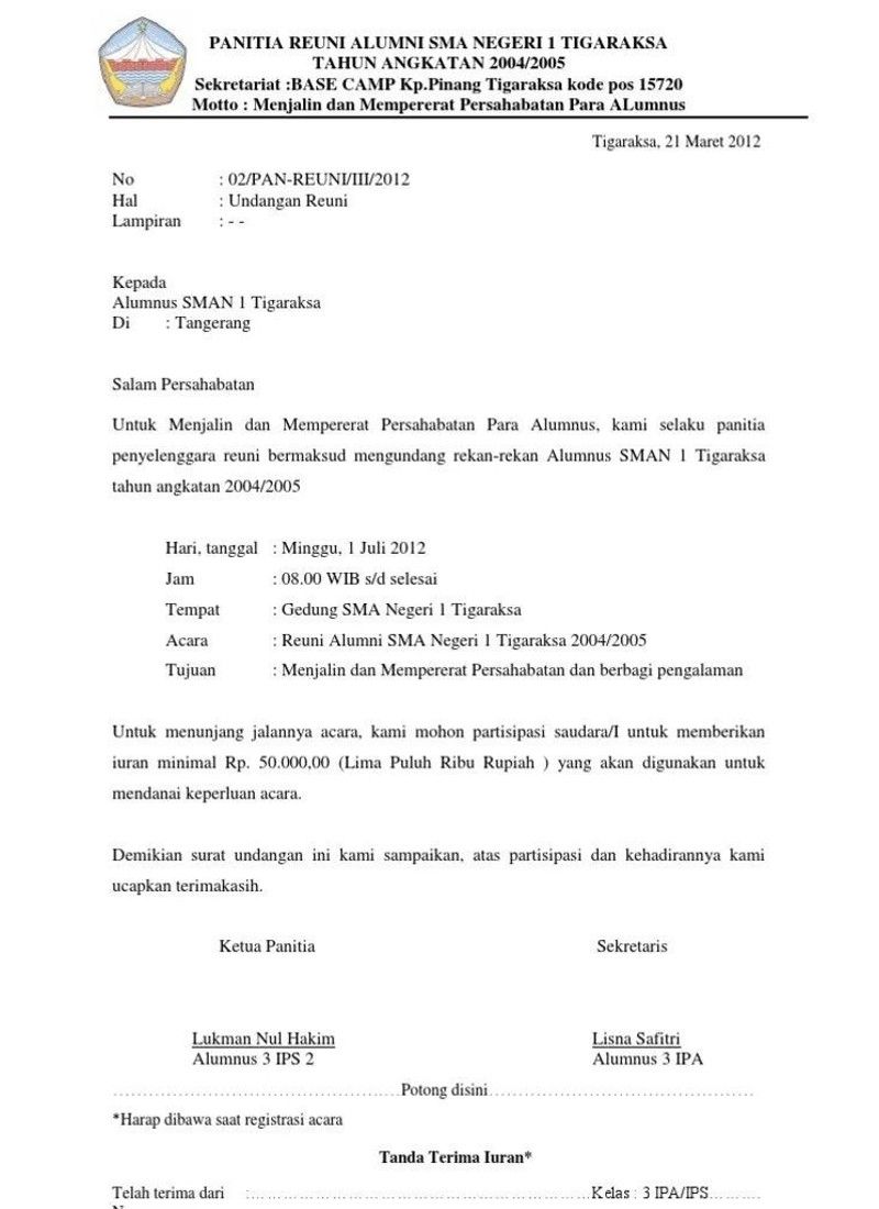 15 Contoh Surat Undangan Resmi untuk Berbagai Keperluan - Semua Halaman ...