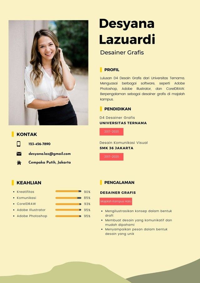 Contoh CV Fresh Graduate Tanpa Pengalaman Kerja yang Menarik Bagi HRD ...