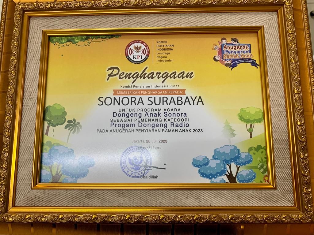 Radio Sonora Surabaya Raih Penghargaan Anugerah Penyiaran Ramah Anak ...