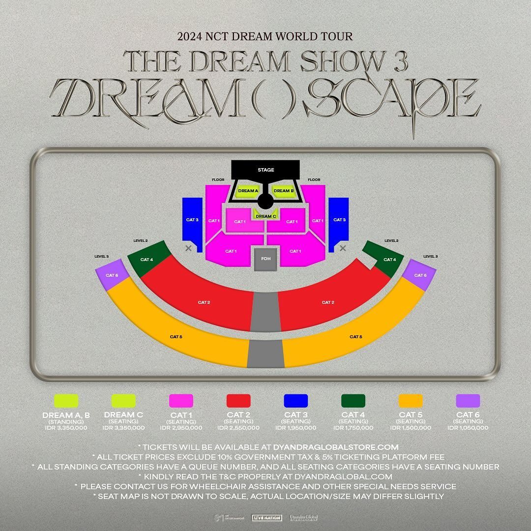 Harga Tiket dan Seat Plan Konser NCT DREAM THE DREAM SHOW 3: DREAM()SCAPE di Jakarta - Sonora.id