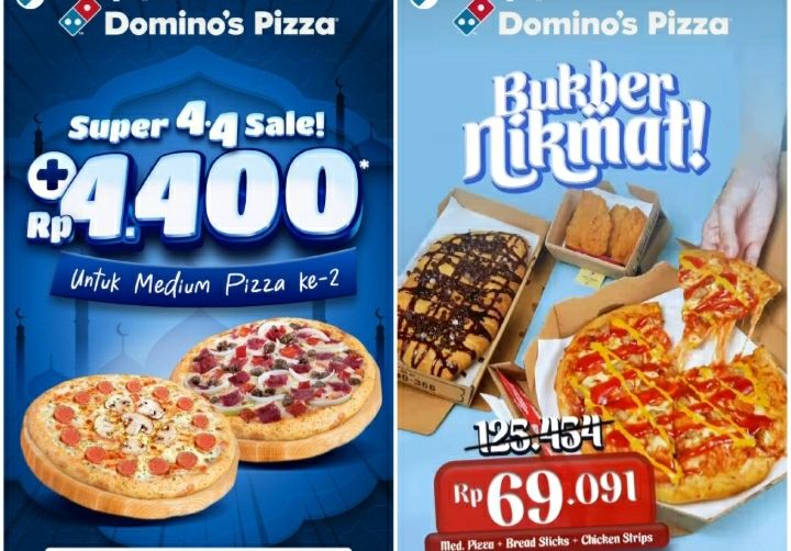Serbu Promo Domino's Pizza Super 4.4 Sale! Beli Medium Pizza Cuma Bayar ...