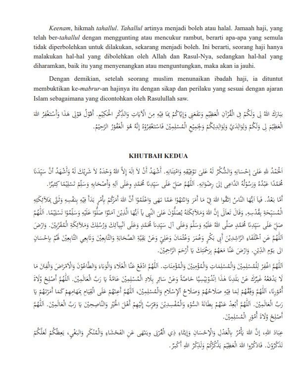 Teks Khutbah Jumat 7 Juni 2024 tentang Hikmah Haji dan Link PDF - Halaman 2 - Sonora.id