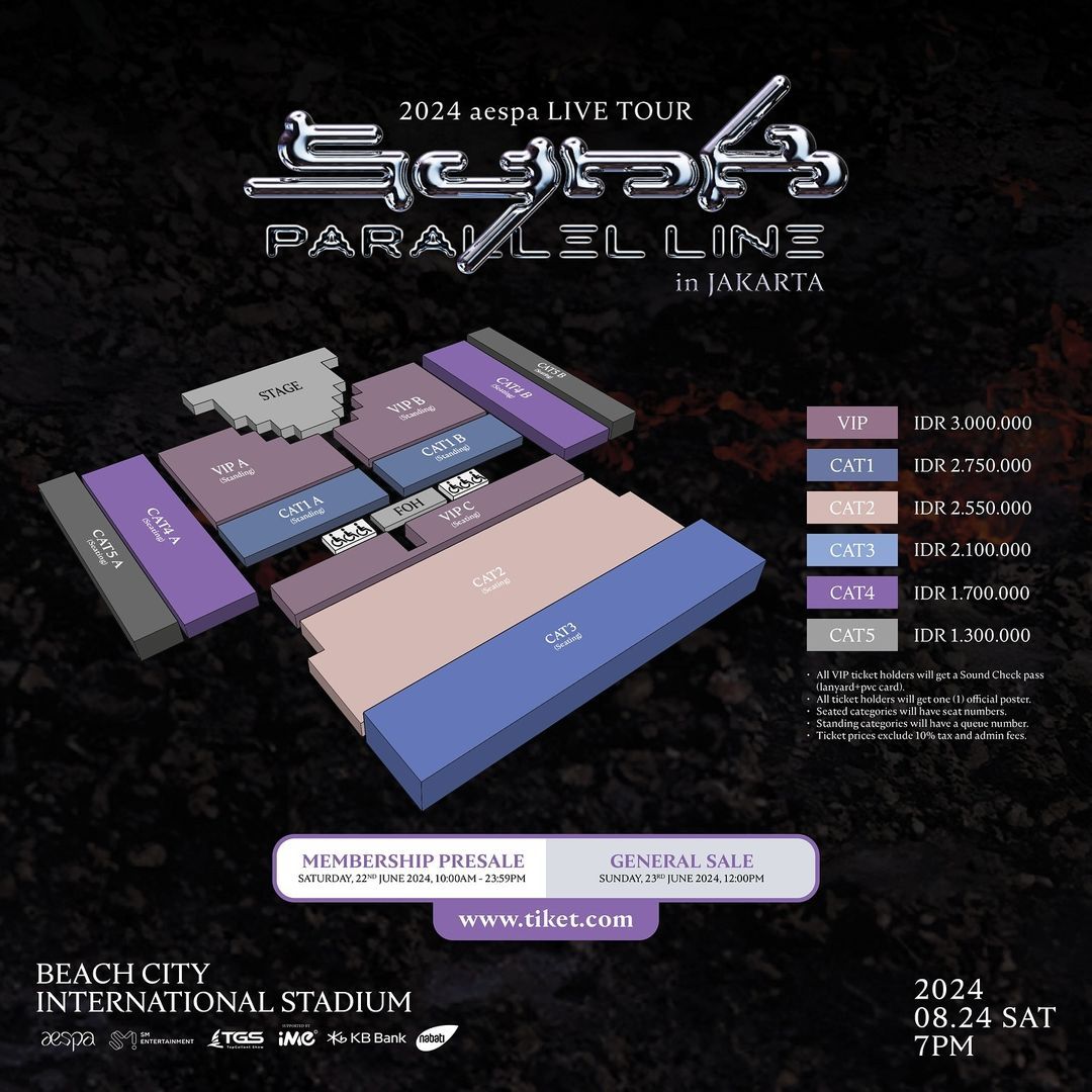 Harga Tiket dan Seat Plan Konser aespa SYNK: Parallel Line di Jakarta - Sonora.id