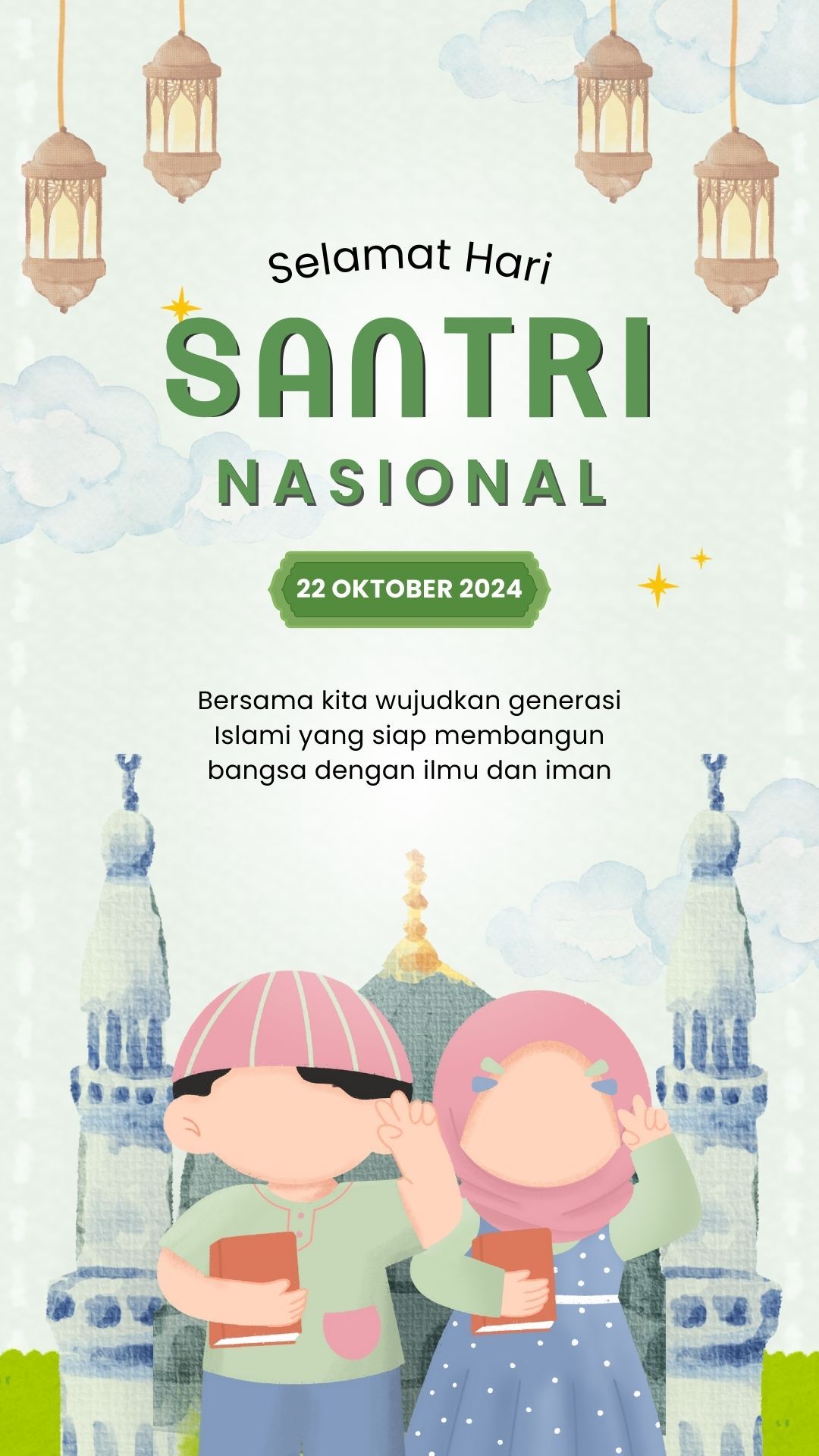 30 Contoh Poster Hari Santri Nasional 2024 dan Link Download - Sonora.id