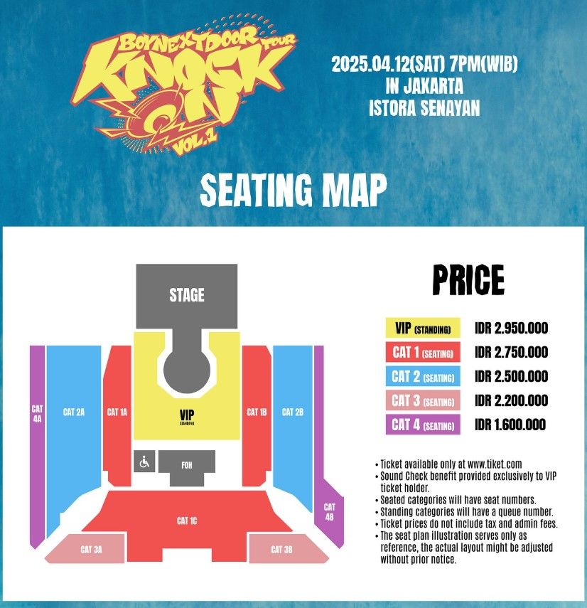 Harga Tiket dan Seat Plan Konser BOYNEXTDOOR Tahun 2025 di Jakarta - Semua Halaman - Sonora.id