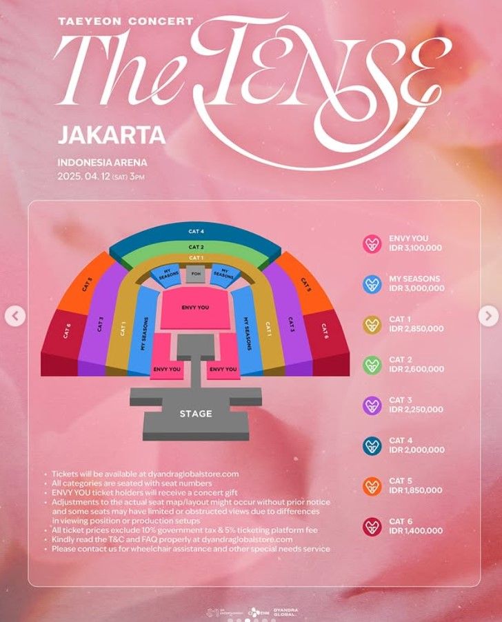 Harga Tiket dan Seat Plan Konser Taeyeon SNSD 2025 di Jakarta - Sonora.id
