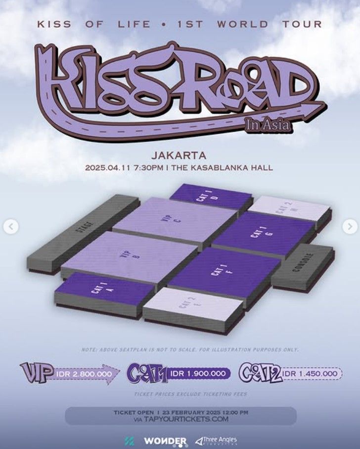 Harga Tiket dan Seat Plan Konser KISS OF LIFE 2025 di Jakarta - Sonora.id