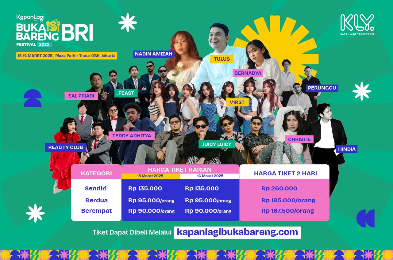 Tulus dan Bernadya Siap Meriahkan KapanLagi Buka Bareng BRI Festival ...