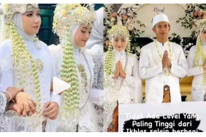 Video Viral, Pria di Tasikmalaya Ini Nikahi 2 Kekasihnya Sekaligus Alias Poligami, Habis Ijab ...