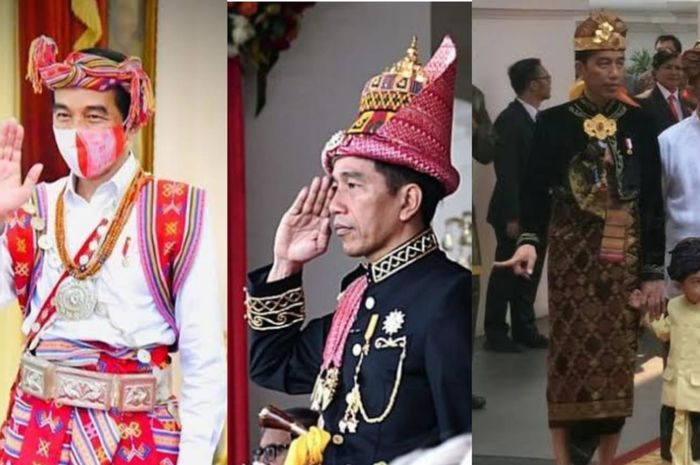 Pantas Presiden Joko Widodo Pakai Baju Adat Dolomani Asal Sulawesi