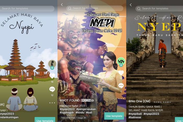 Link Template Video Ucapan Hari Raya Nyepi 2023, Edit Mudah di CapCut ...