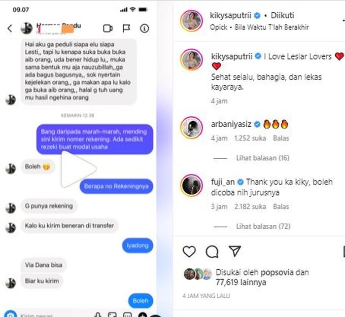 Kiky Saputri Dimaki-maki Jari Luwes Fans Militan Leslar, Eh sang Komika Malah Transfer Duit ...
