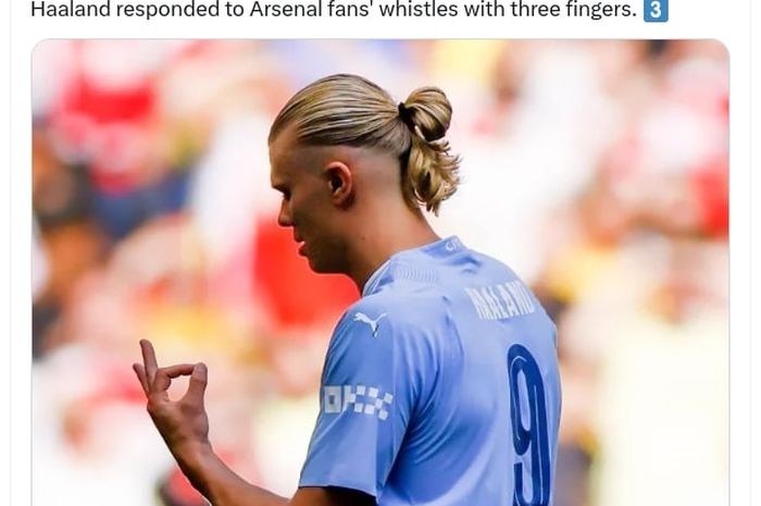 Erling Haaland Diledek Fan Arsenal di Community Shield, Balas dengan ...