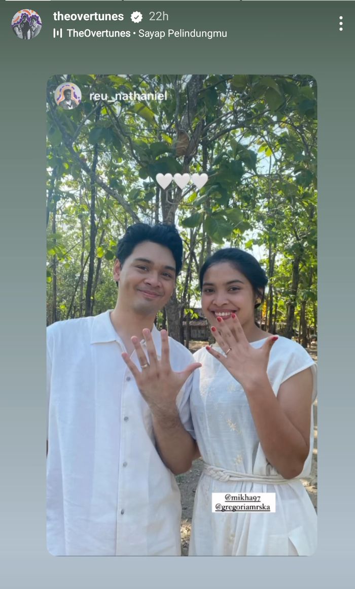Mikha Angelo dan Gregoria Mariska Kompak Pamer Cincin di Jari Manis ...