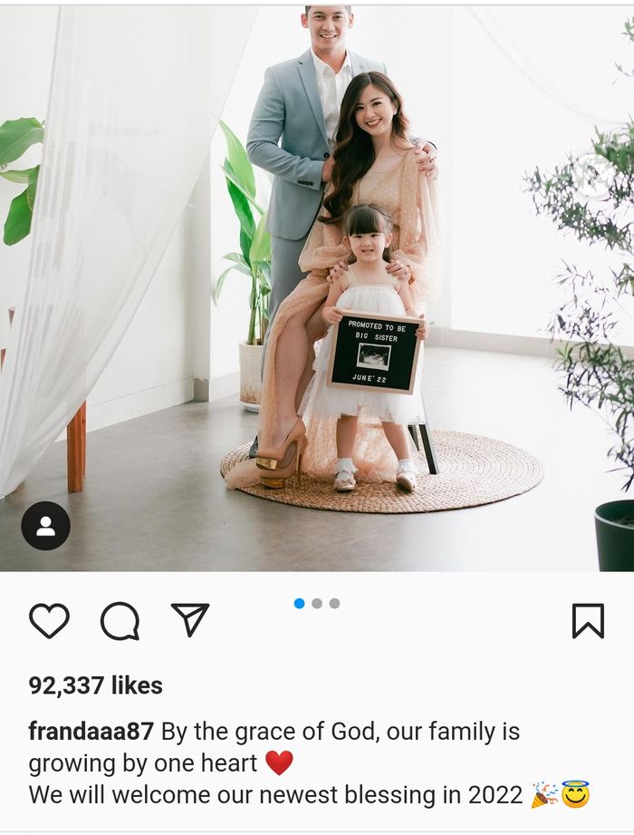 Selamat! Kabar Bahagia Awal Tahun Franda Istri Samuel Zylgwn Umumkan ...