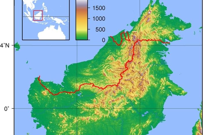 Kondisi Geografis Pulau Kalimantan Berdasarkan Peta, Materi Kelas 5 SD ...