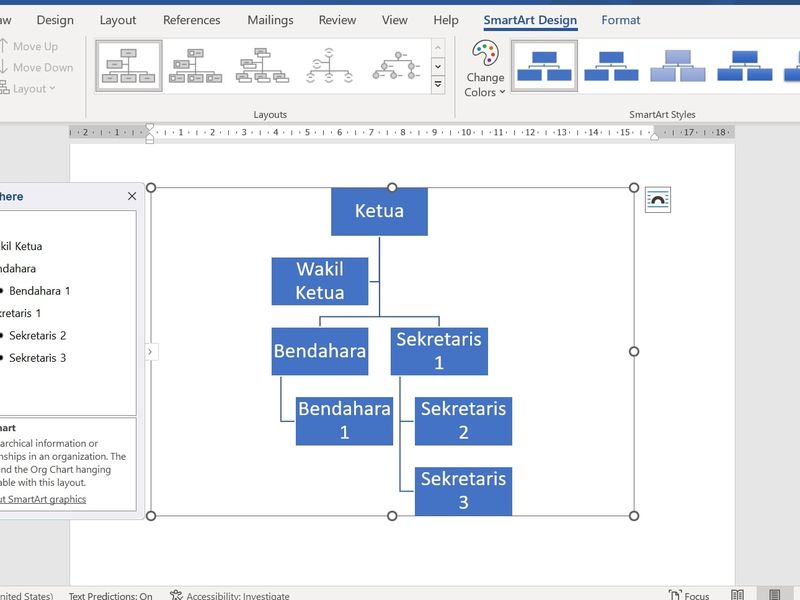 Cara Bikin Bagan Organisasi di Microsoft Word, Mudah dan Praktis!