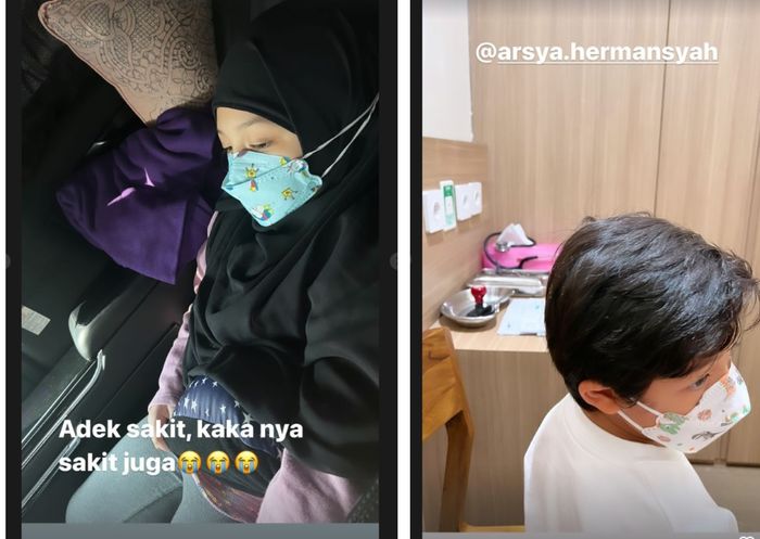 Kondisi Arsy dan Arsya Sakit Bersamaan Tampak Terkulai Lemas, Ashanty ...