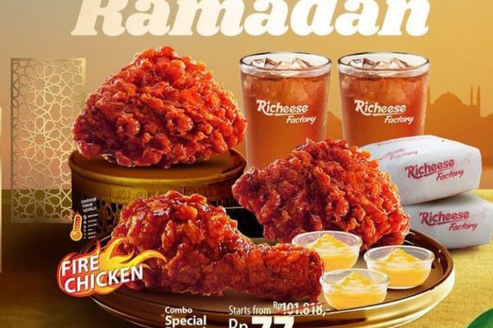 Promo Richeese Spesial Ramadan, Beli Combo Fire Chicken Ada Potongan ...