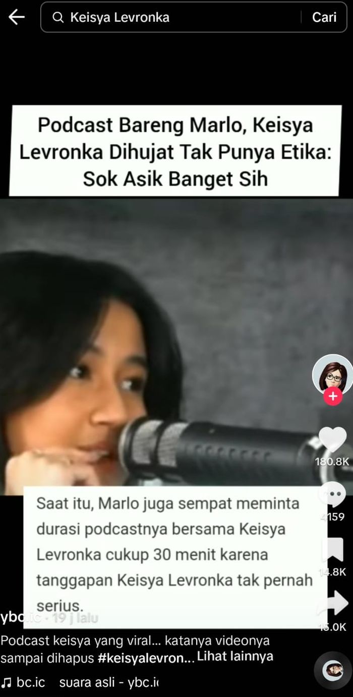 Host Podcast Bareng Keisya Levronka Jelasin Konteks Angkat Kaki - CewekBanget