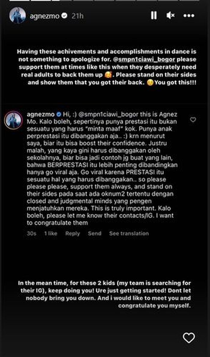 Dukung Siswa SMPN 1 Ciawi yang Dianggap Merusak Bangsa, Agnez Mo Titip Pesan ke Pihak Sekolah - Hai