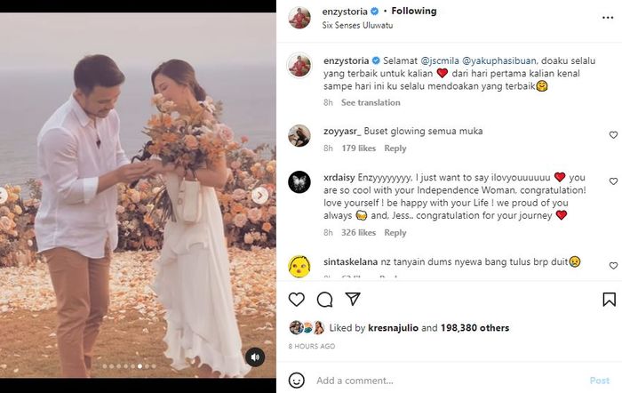 'Akhirnya Doa Baik Kita Diaminkan' Turut Jadi Saksi Kisah sang Sahabat, Enzy Storia Tak Kuasa ...