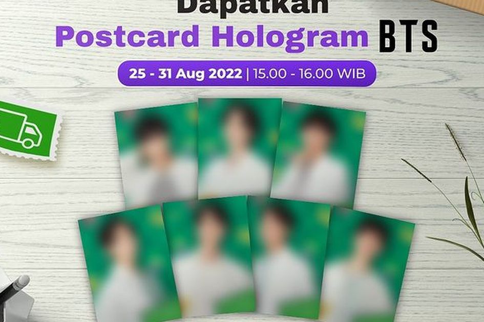 Kalender Harian Postcard Hologram BTS di Tokopedia, Hadir Terbatas!