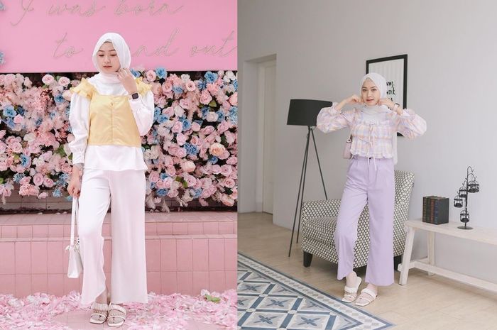 Tampil Korean Style pakai warna Kuning dan Lilac ala Selebgram Saritiw ...