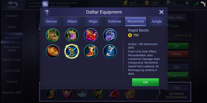 Get to know 5 Categories of Build Items or Equipment in Mobile Legends