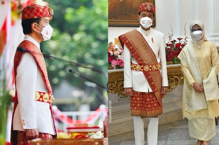 Makna Mendalam Di Balik Baju Adat Lampung Yang Dikenakan Presiden